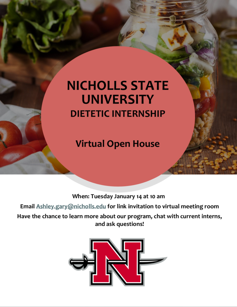 Dietetic Internship Graduate Certificate Program - Department of Allied Health Sciences