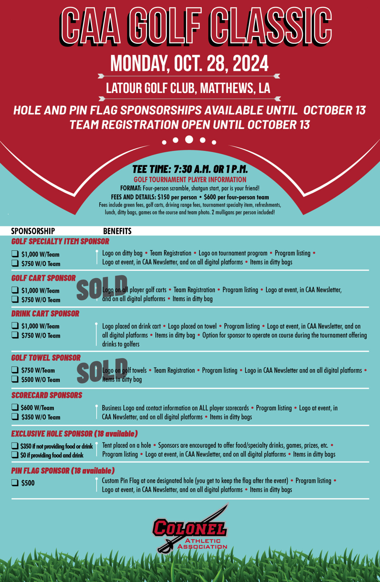 CAA Golf Tournament - Colonel Athletic Association