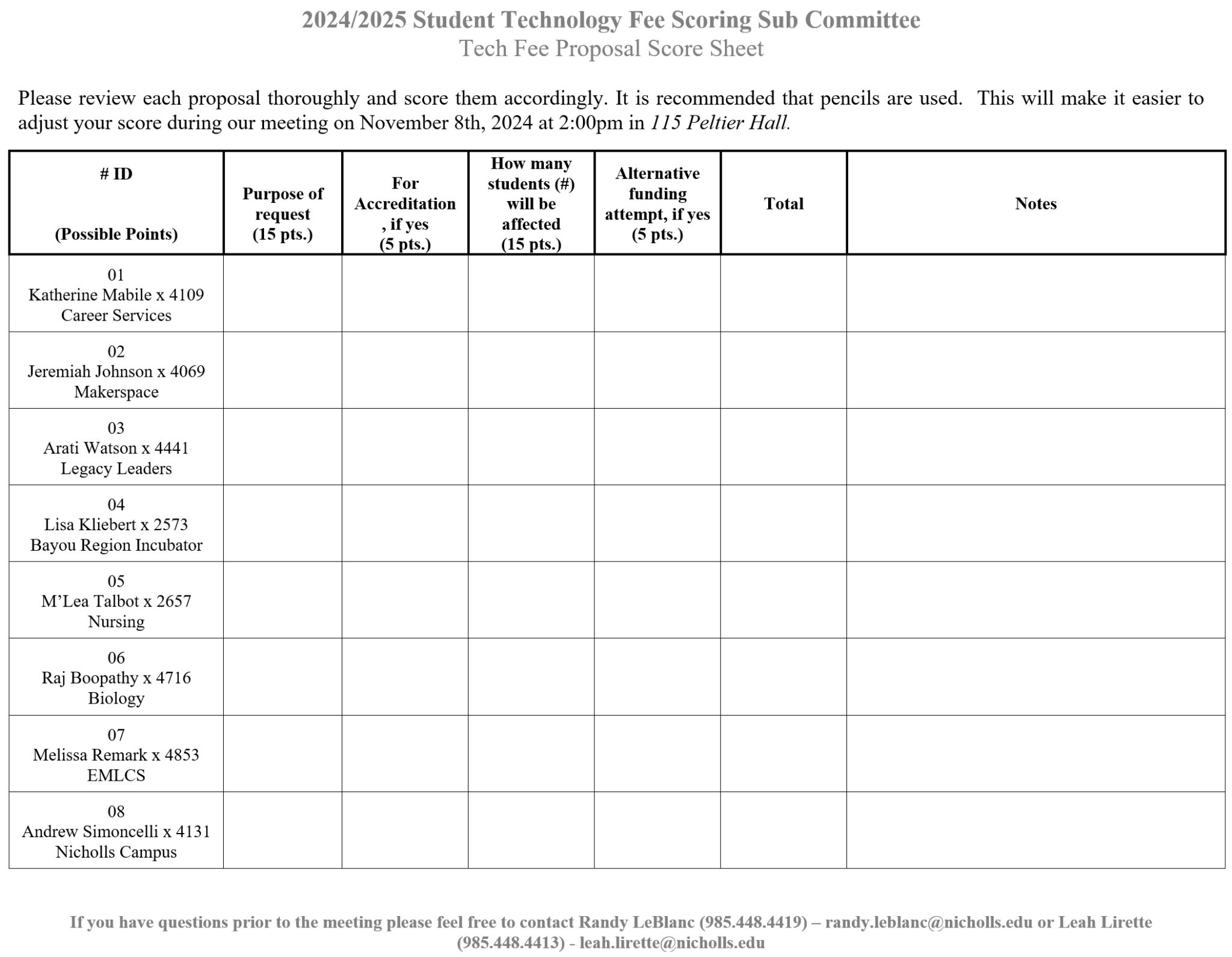 Student Technology Fee Program - Information Technology