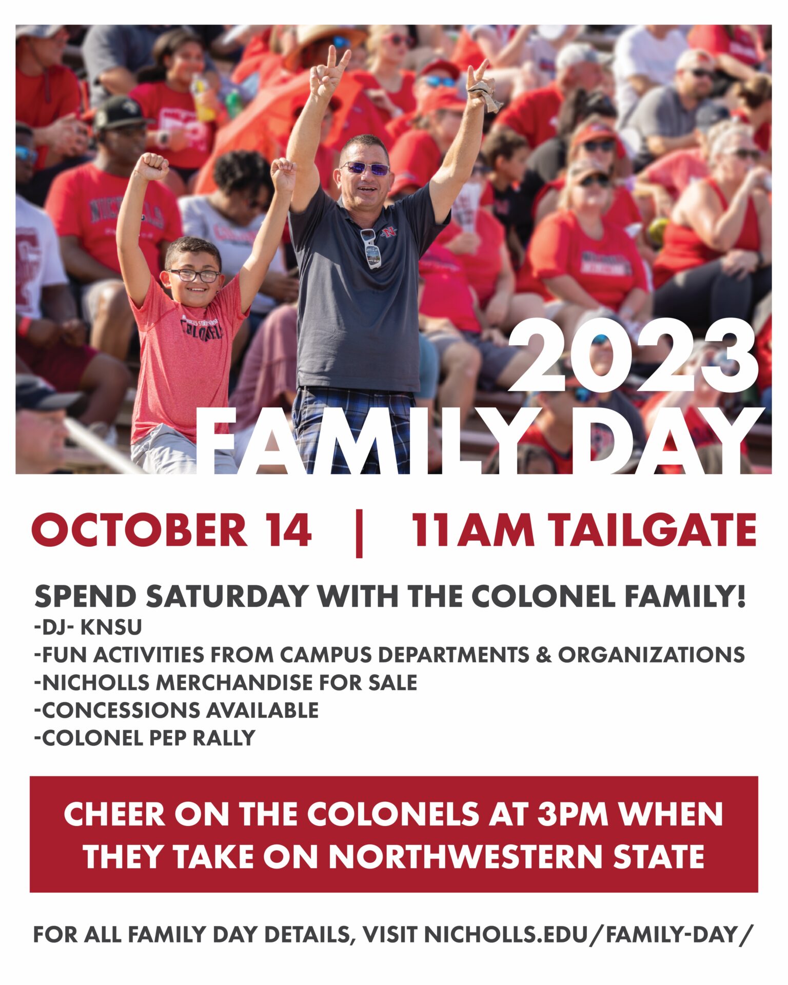 Nicholls to Host Annual Family Day - Nicholls News