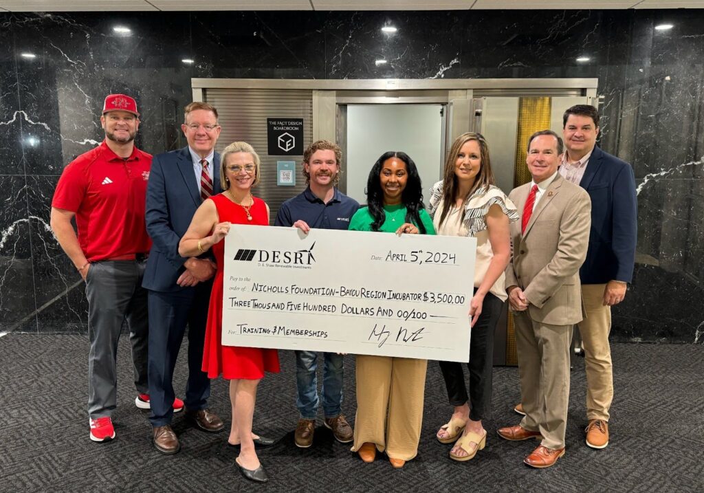 Nicholls Bayou Region Incubator Supported by DESRI - Nicholls News