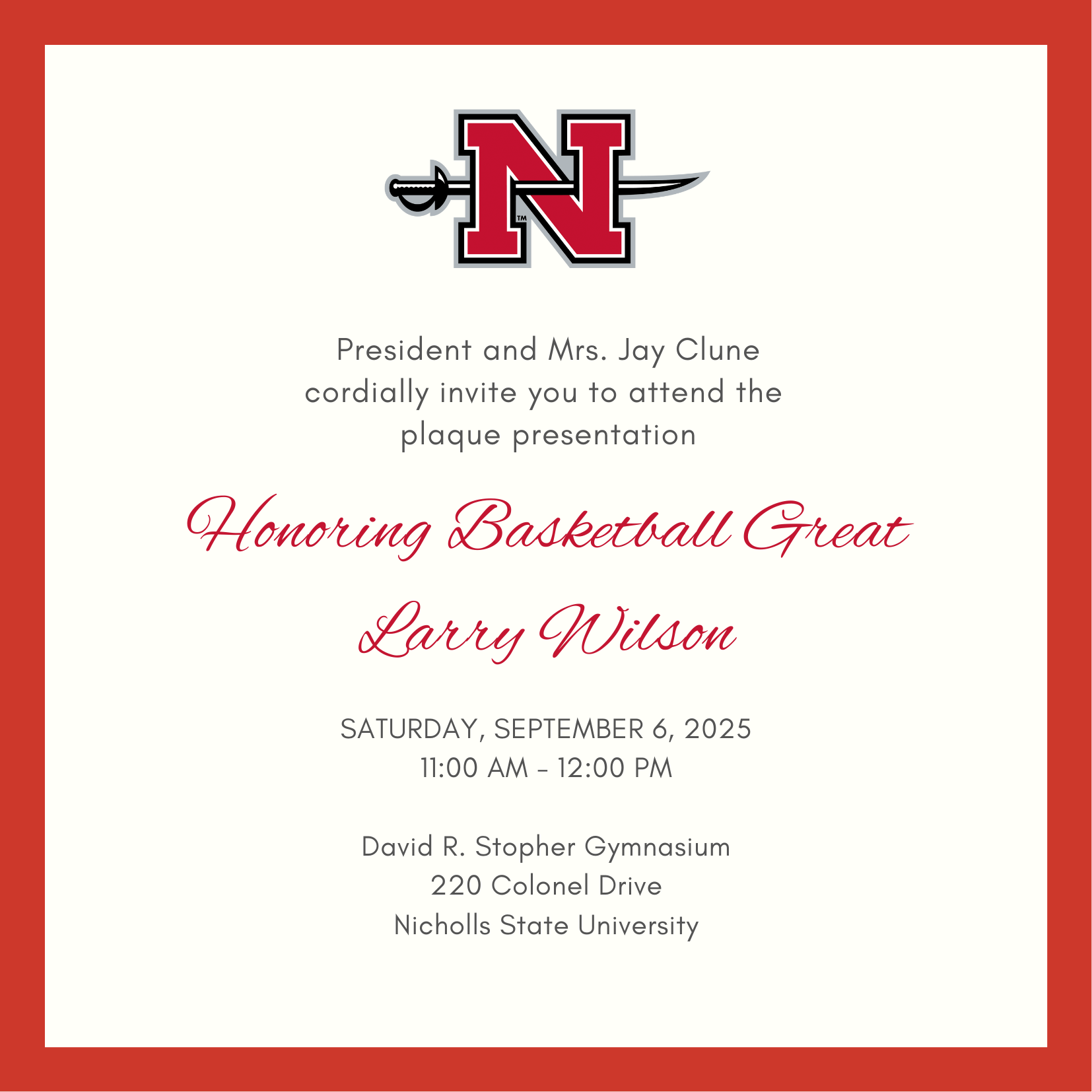 Nicholls to Honor Basketball Hall of Famer Larry Wilson with Plaque ...